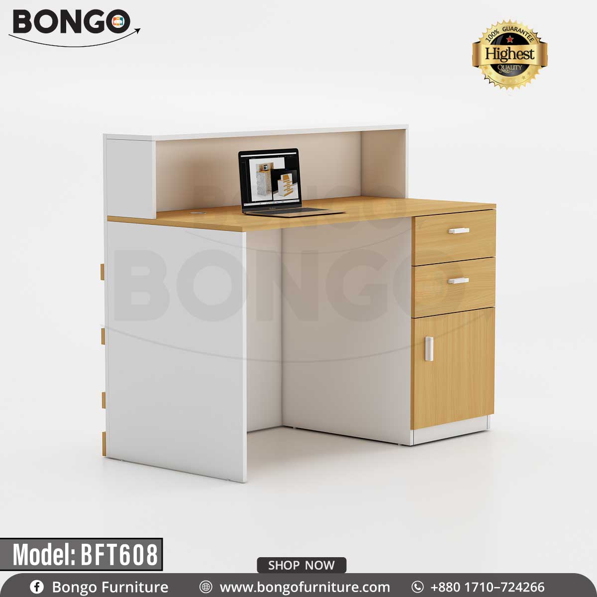 Welcome Reception Desk - BFT608 | Bongo Furniture