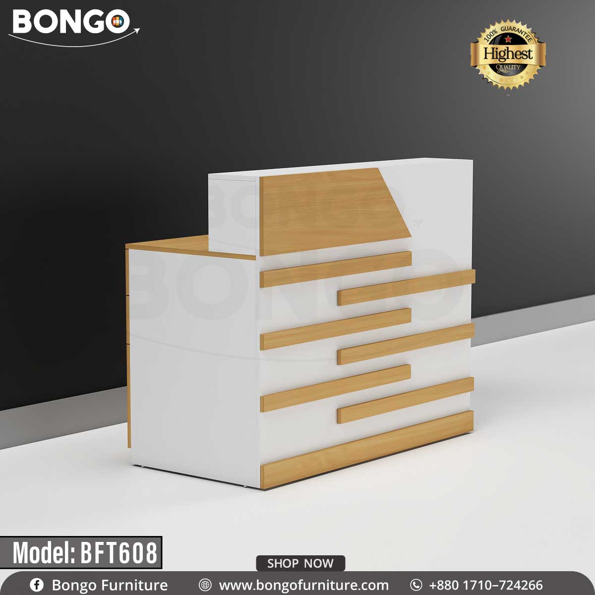Welcome Reception Desk - BFT608 | Bongo Furniture