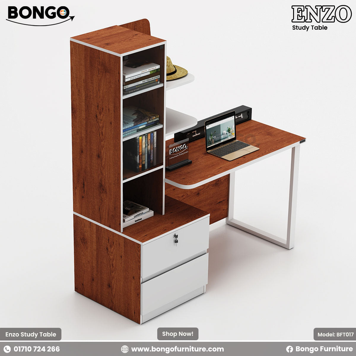 Enzo - Study Table | BFT017 | Bongo Furniture