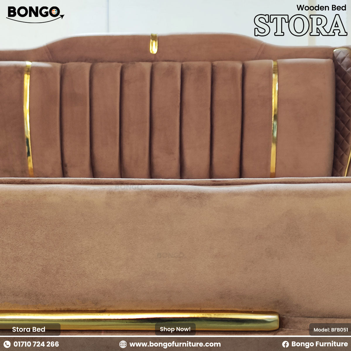 Stora - Wooden Bed | BFB051 – Bongo Furniture