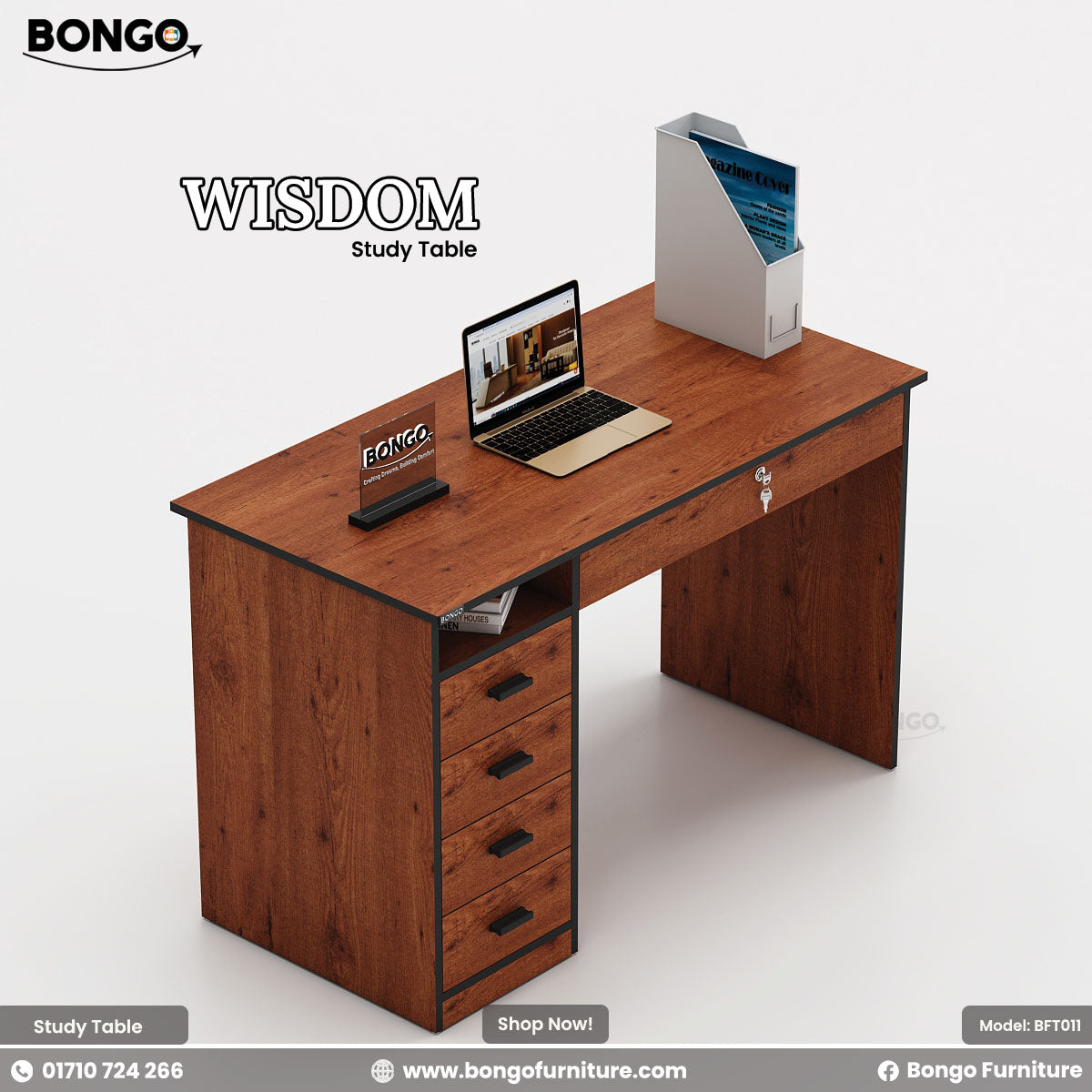Wisdom Reading Table - BFT011 | Bongo Furniture